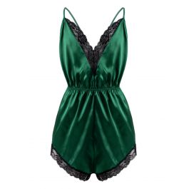 Men Sissy Satin Pajamas Romper | Sexy Nightwear