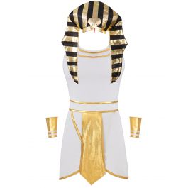 Men Ancient Egypt King Pharaoh Toga God Costume