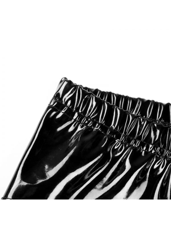 Iefiel Mens Low Rise Patent Leather Briefs Wetlook Underpants Underwear
